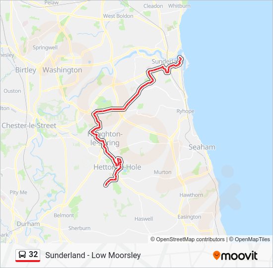 32 Route: Schedules, Stops & Maps - East End (Updated)