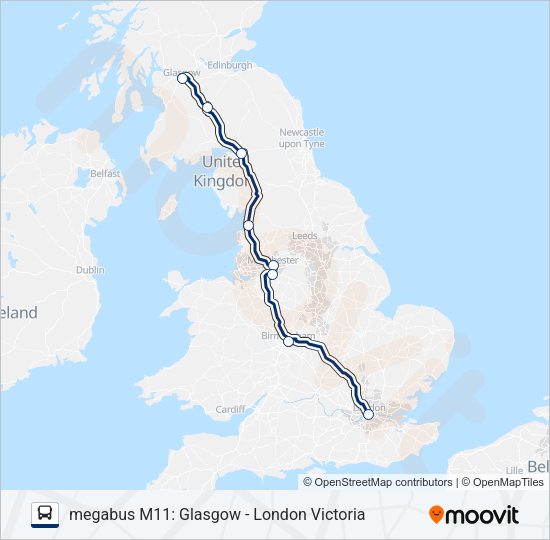 MEGABUS M11 Route: Schedules, Stops & Maps - London Victoria (Updated)