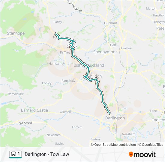 1 Route: Schedules, Stops & Maps - Faverdale (Updated)