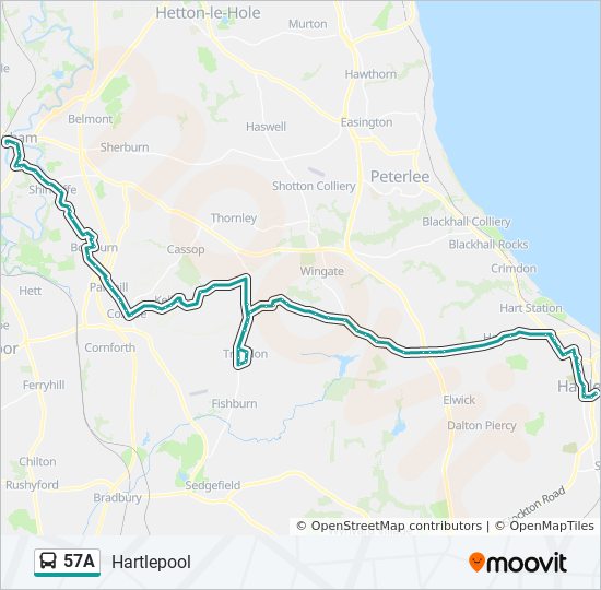 57a Route: Schedules, Stops & Maps - Hartlepool (Updated)