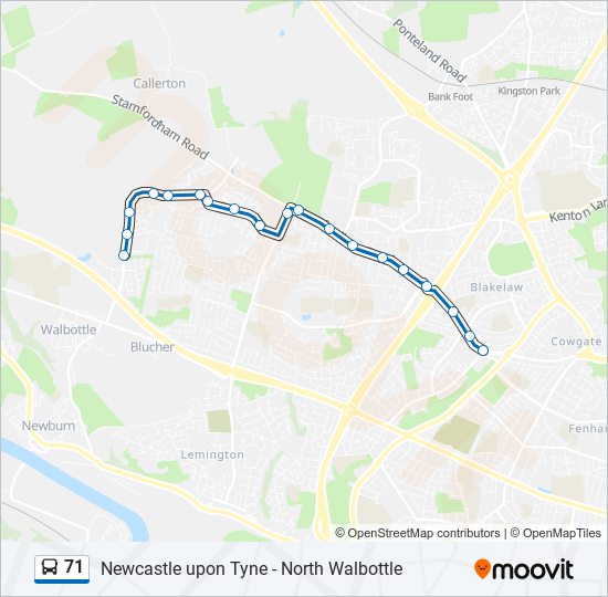 71 Route: Schedules, Stops & Maps - Slatyford (Updated)