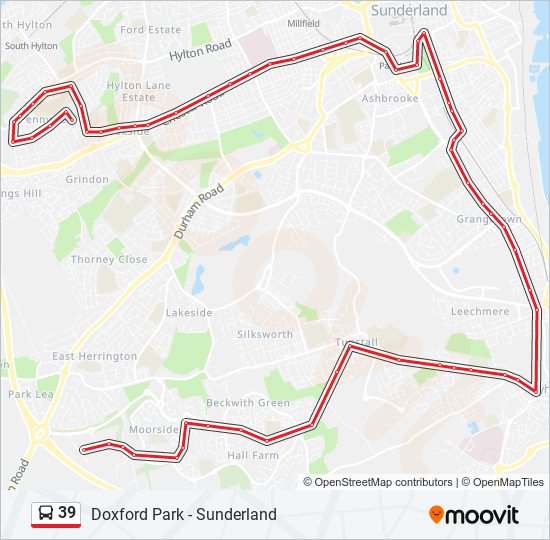 39 Route: Schedules, Stops & Maps - Doxford Park (Updated)