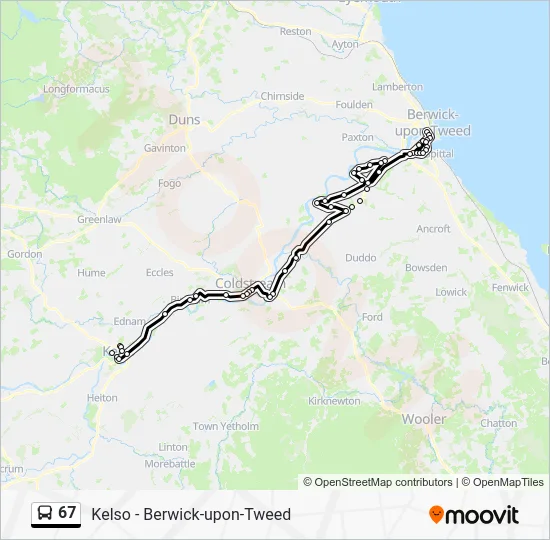 67 Route: Schedules, Stops & Maps - Berwick-Upon-Tweed (Updated)
