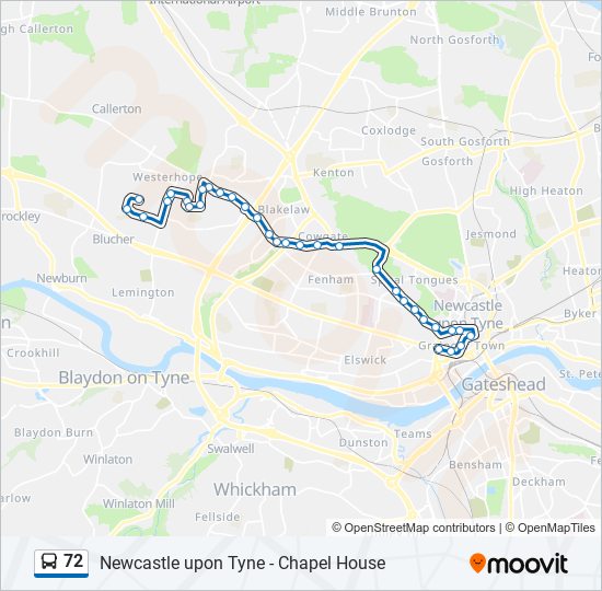 72 Route: Schedules, Stops & Maps - Chapel House (Updated)