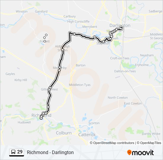 29 Route: Schedules, Stops & Maps - Darlington (Updated)