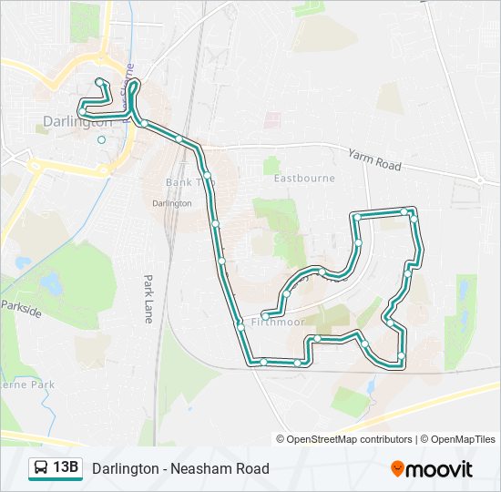 13b Route: Schedules, Stops & Maps - Neasham Road (Updated)