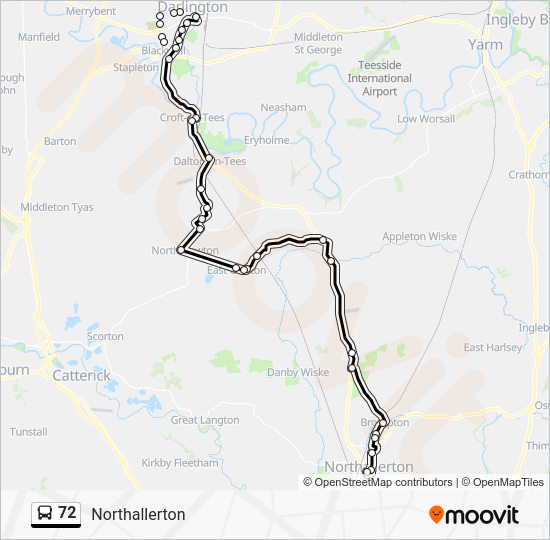 72 Route: Schedules, Stops & Maps - Northallerton (Updated)