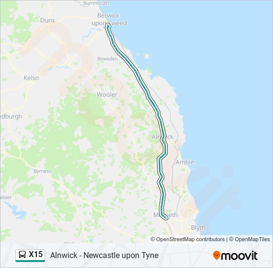 x15 Route: Schedules, Stops & Maps - Morpeth (Updated)