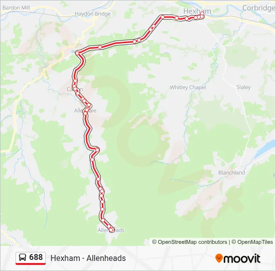 688 Route: Schedules, Stops & Maps - Allenheads (Updated)