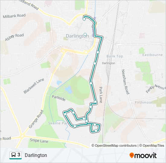 3 Route: Schedules, Stops & Maps - Darlington (Updated)