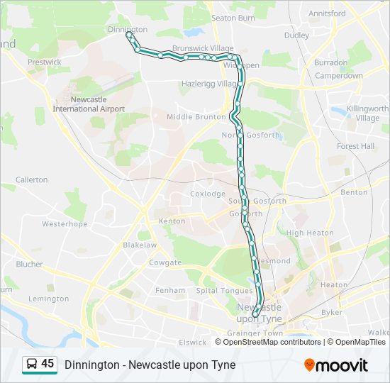 45 Route: Schedules, Stops & Maps - Dinnington (Updated)