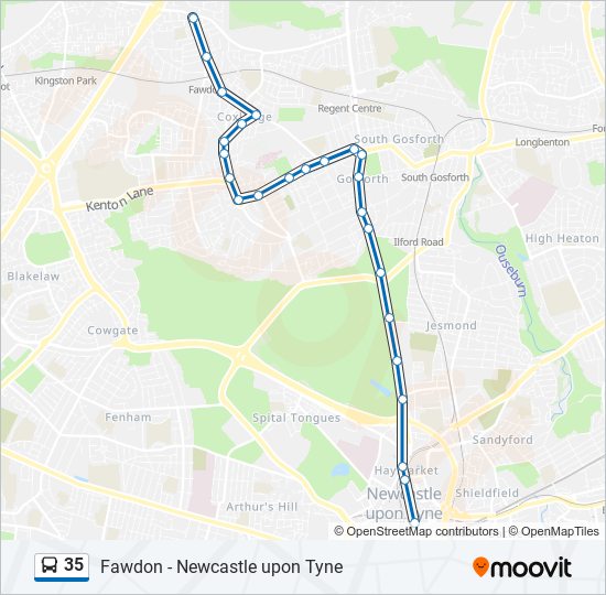 35 Route: Schedules, Stops & Maps - Fawdon (Updated)