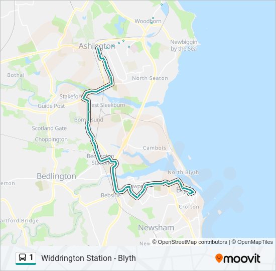 1 Route: Schedules, Stops & Maps - Blyth (Updated)