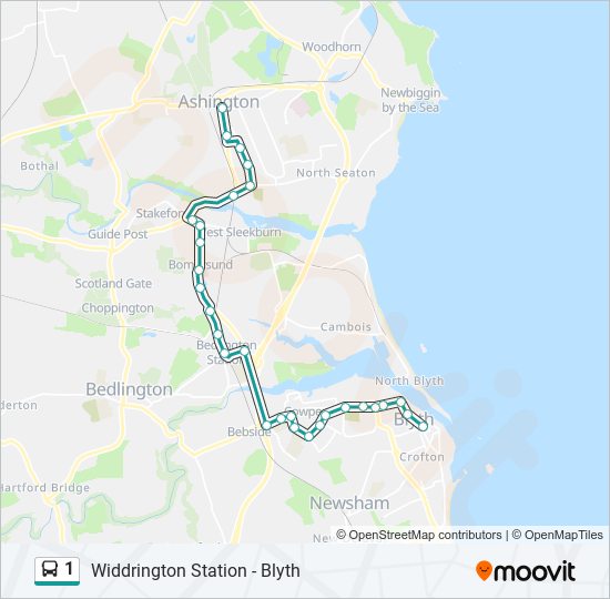 1 Route: Schedules, Stops & Maps - Ashington (Updated)