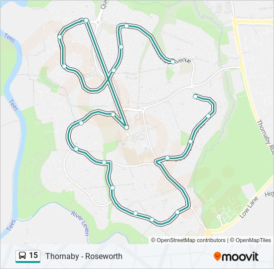 15 Route: Schedules, Stops & Maps - Ingleby Barwick (Updated)