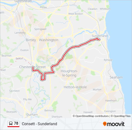 78 Route: Schedules, Stops & Maps - Sunderland (Updated)