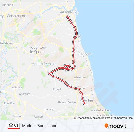 61 Route: Schedules, Stops & Maps - Peterlee (Updated)