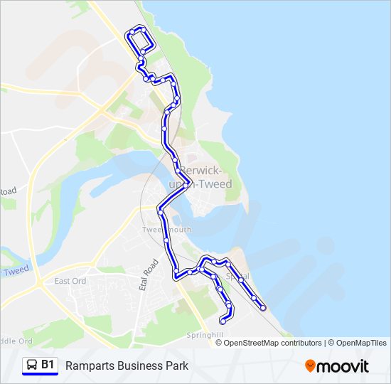 b1 Route: Schedules, Stops & Maps - Ramparts Business Park (Updated)