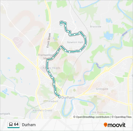 64 Route: Schedules, Stops & Maps - Durham (Updated)