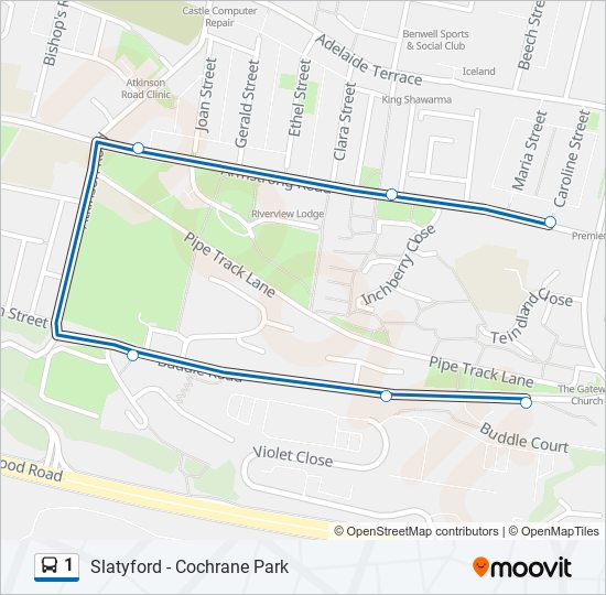 1 Route: Schedules, Stops & Maps - Benwell (Updated)
