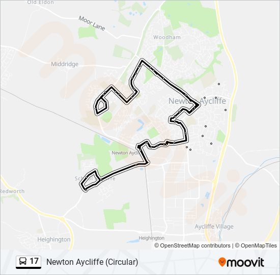 17 Route: Schedules, Stops & Maps - Newton Aycliffe (Updated)
