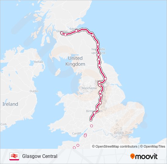crosscountry Route: Schedules, Stops & Maps - Glasgow Central (Updated)