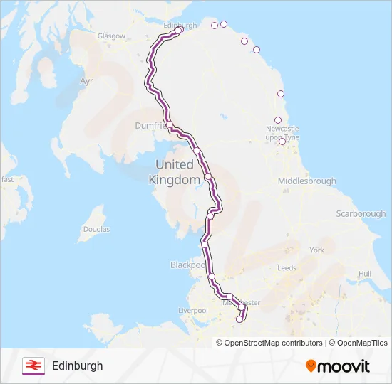 TRANSPENNINE EXPRESS Route: Schedules, Stops & Maps - Edinburgh (Updated)