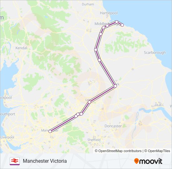 transpennine express Route: Schedules, Stops & Maps - Manchester ...