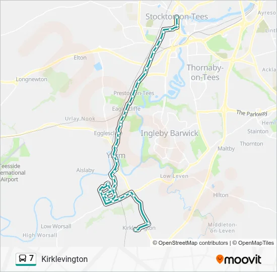7 Route: Schedules, Stops & Maps - Kirklevington (Updated)