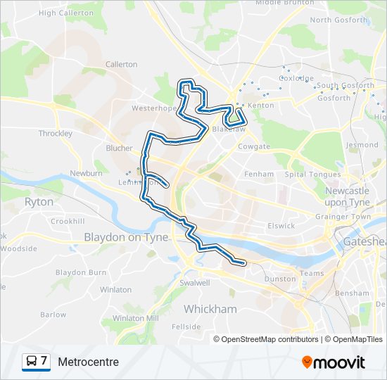 7 Route: Schedules, Stops & Maps - Metrocentre (Updated)