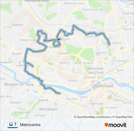 7 Route: Schedules, Stops & Maps - Metrocentre (Updated)