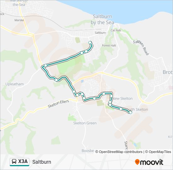 X3A Route: Schedules, Stops & Maps - Saltburn (Updated)