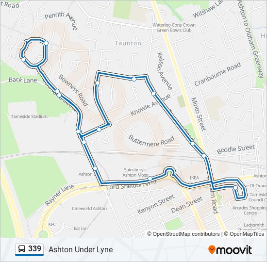 339 Route: Schedules, Stops & Maps - Taunton (Updated)