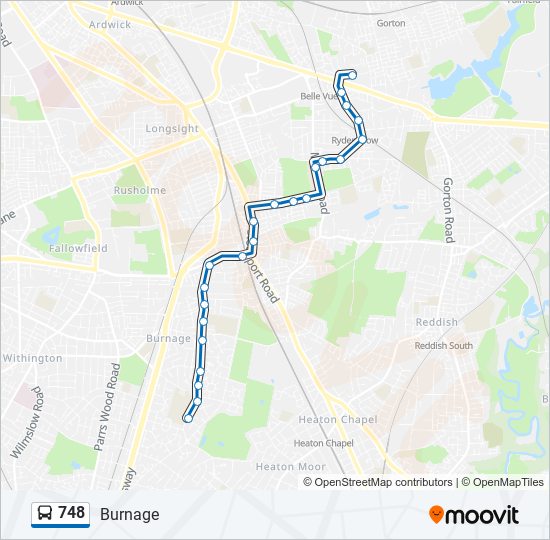748 Route: Schedules, Stops & Maps - Burnage (Updated)