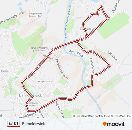 b1 Route: Schedules, Stops & Maps - Coates (Updated)