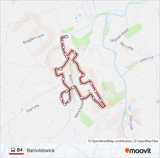 b4 Route: Schedules, Stops & Maps - Town Head (Updated)