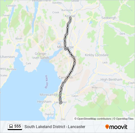 555 Route: Schedules, Stops & Maps - Lancaster City Centre (Updated)