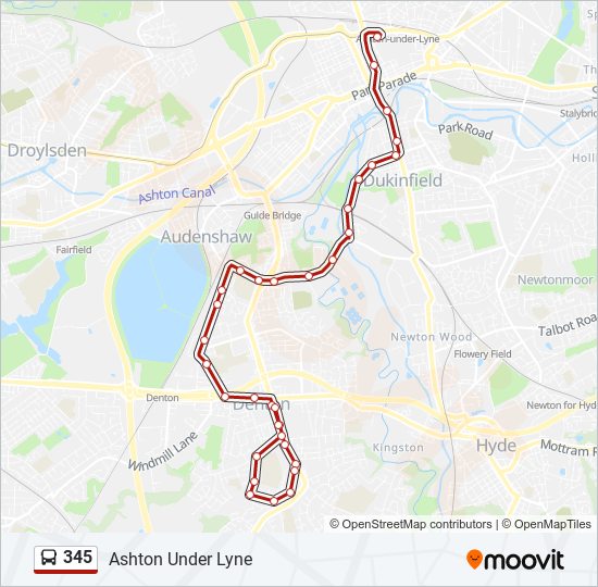 345 Route: Schedules, Stops & Maps - Denton (Updated)