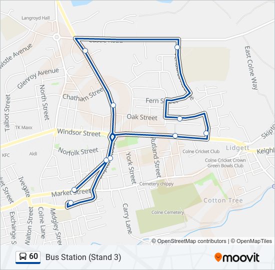 60 Route: Schedules, Stops & Maps - Bus Station (Stand 3) (Updated)