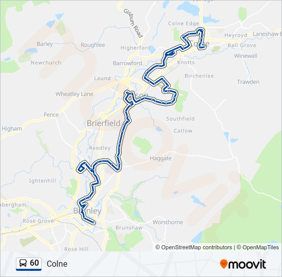 60 Route: Schedules, Stops & Maps - Colne (Updated)