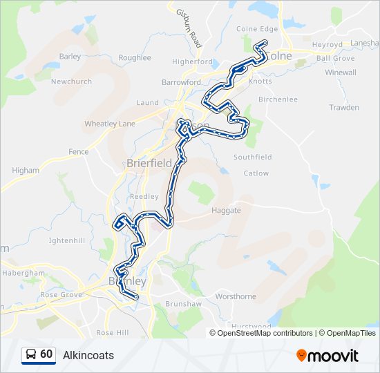 60 Route: Schedules, Stops & Maps - Alkincoats (Updated)