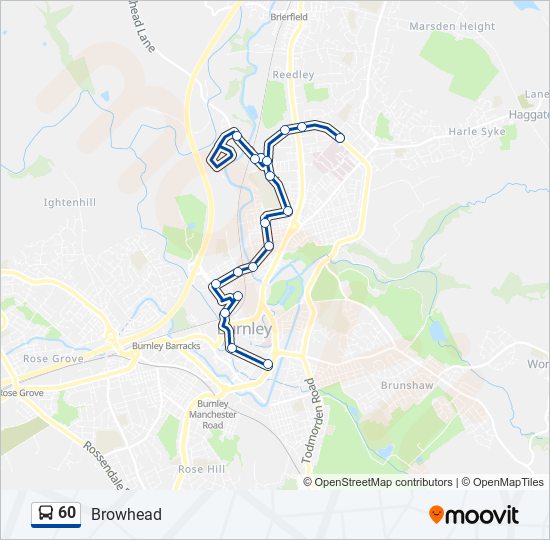 60 Route: Schedules, Stops & Maps - Browhead (Updated)
