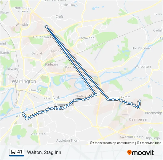 41 Route: Schedules, Stops & Maps - Walton, Stag Inn (Updated)