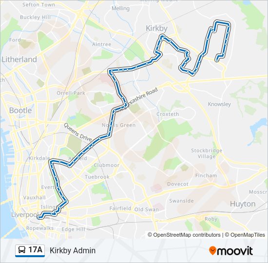 17a Route: Schedules, Stops & Maps - Kirkby Admin (Updated)