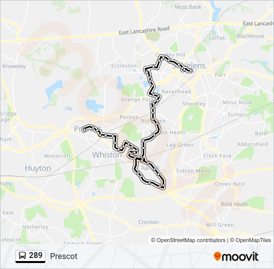 289 Route: Schedules, Stops & Maps - Prescot (Updated)