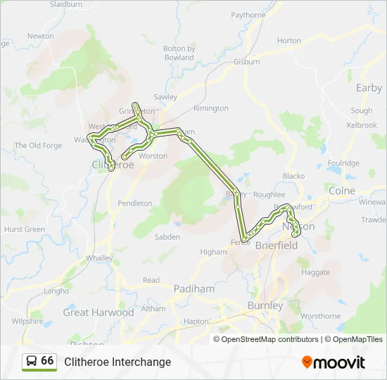 66 Route: Schedules, Stops & Maps - Clitheroe Interchange (Updated)