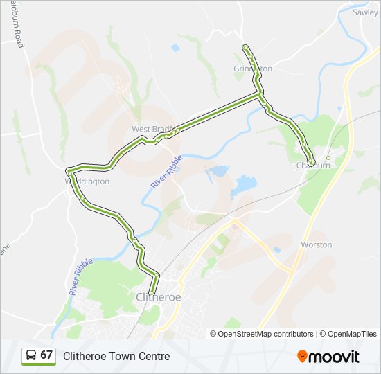 67 Route: Schedules, Stops & Maps - Clitheroe Town Centre (Updated)