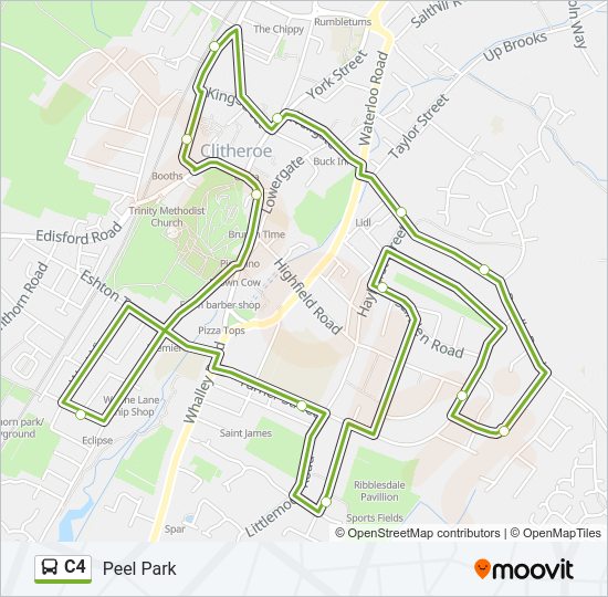 c4 Route: Schedules, Stops & Maps - Peel Park (Updated)