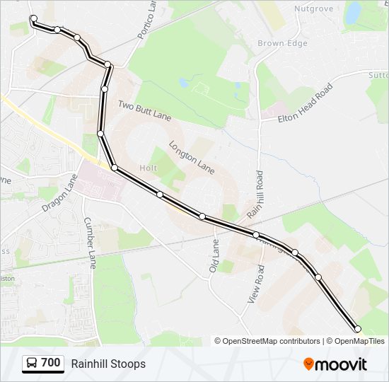 700 Route: Schedules, Stops & Maps - Rainhill Stoops (Updated)