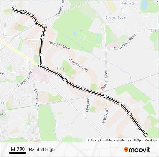 700 Route: Schedules, Stops & Maps - Rainhill High (Updated)